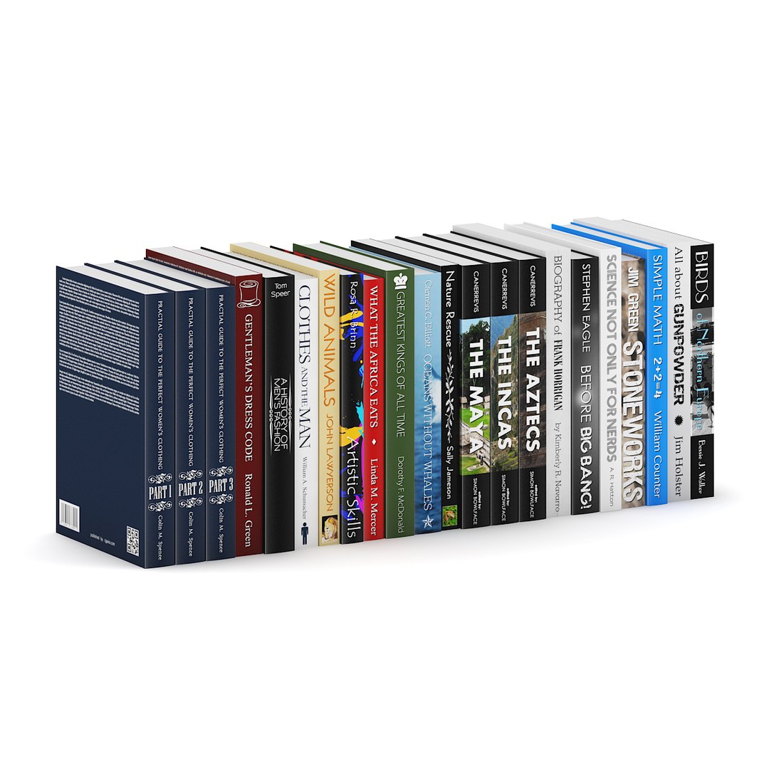Softcover Guide Books 3d Model