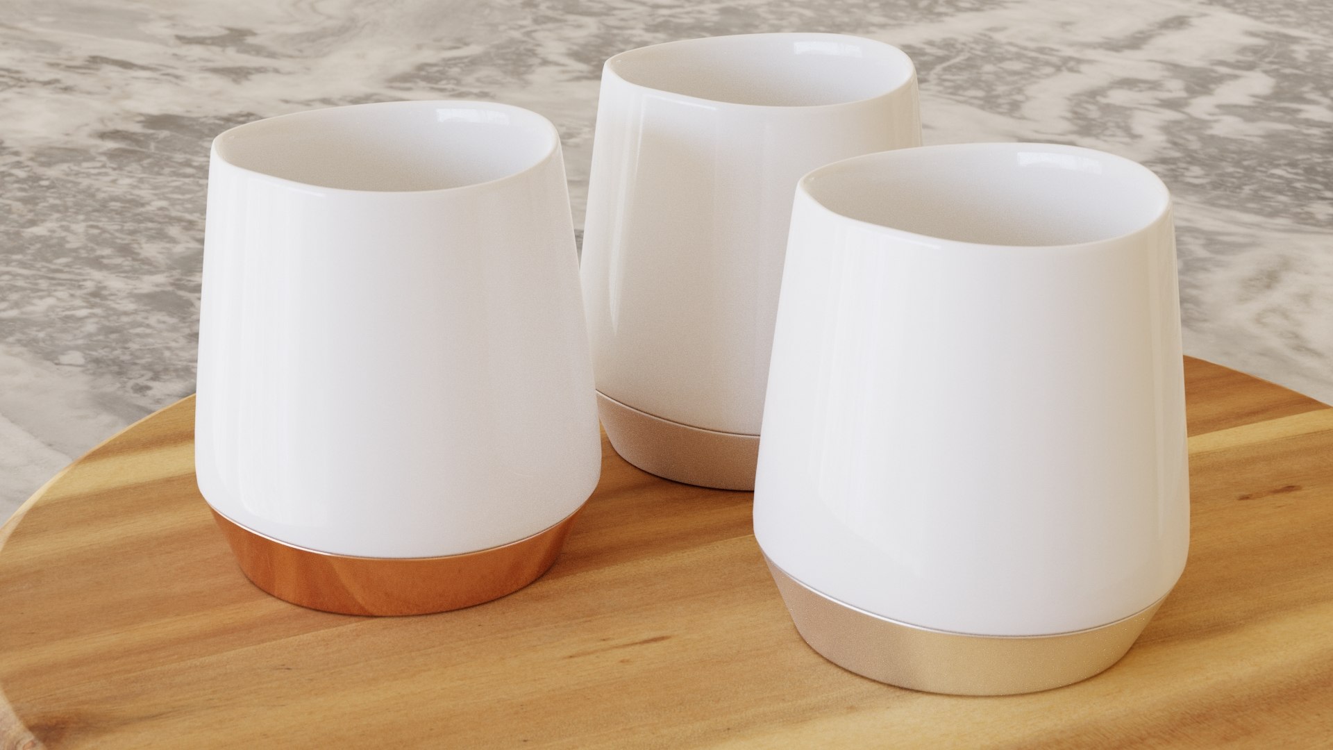 Set modern mugs 3D model - TurboSquid 1567142