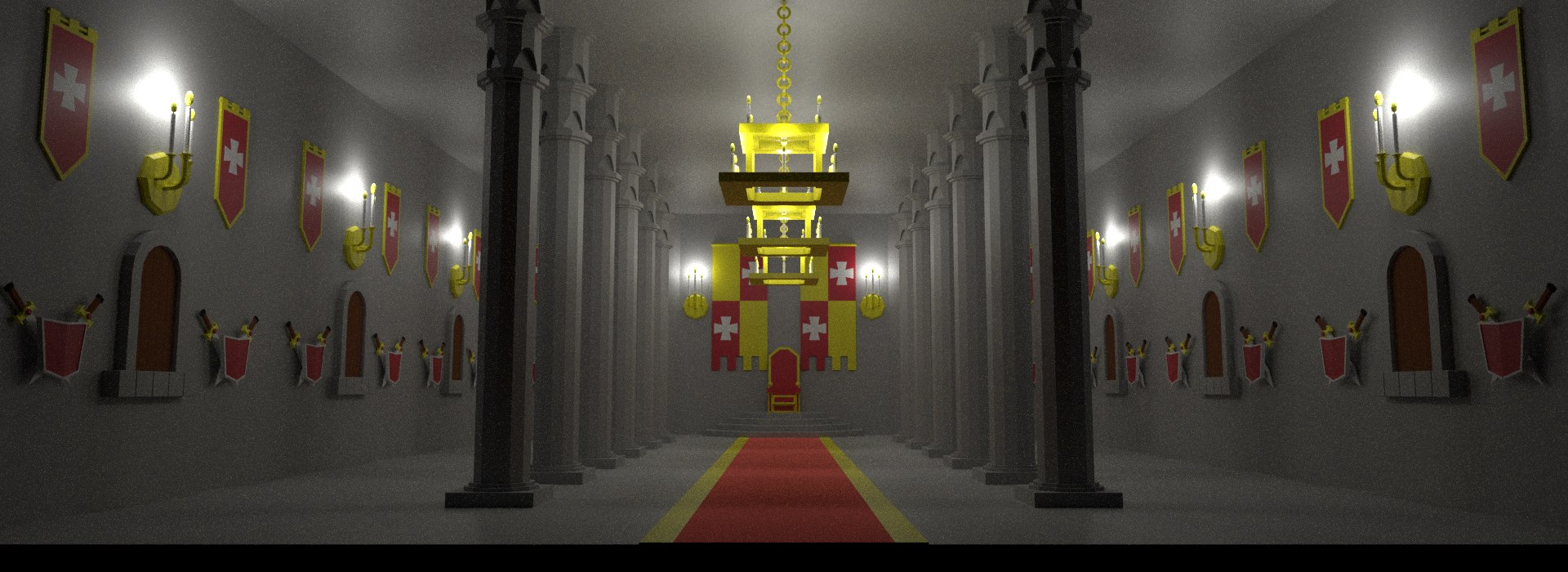 Cartoon Castle Throne Room 3D Model - TurboSquid 1642745
