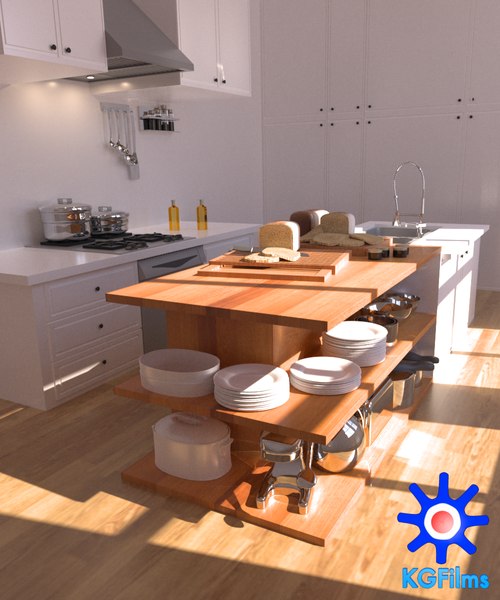 maya kitchen scene