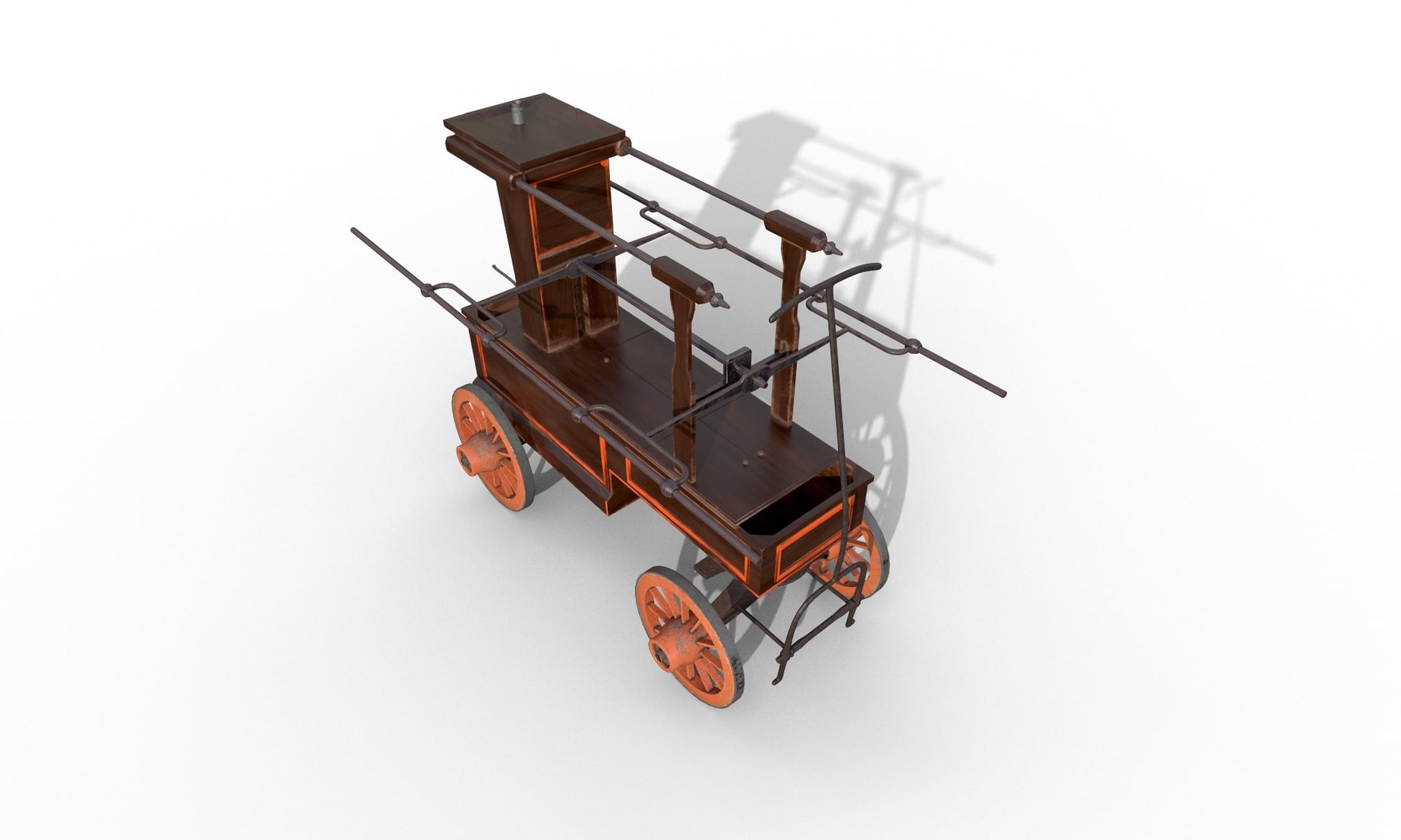 3D Wooden Fire Engine - TurboSquid 1839881