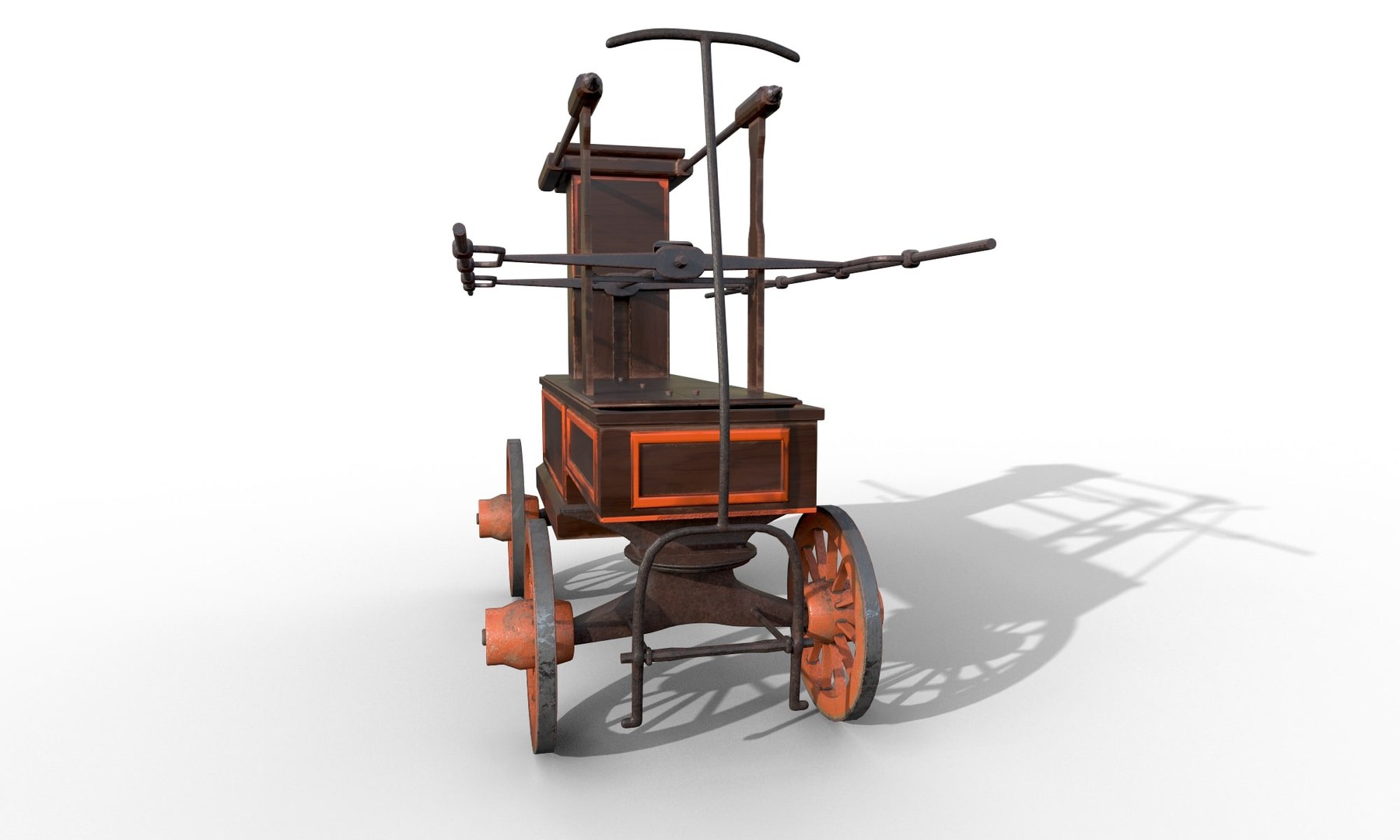 3D Wooden Fire Engine - TurboSquid 1839881