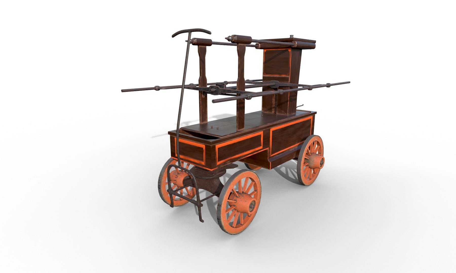 3D Wooden Fire Engine - TurboSquid 1839881