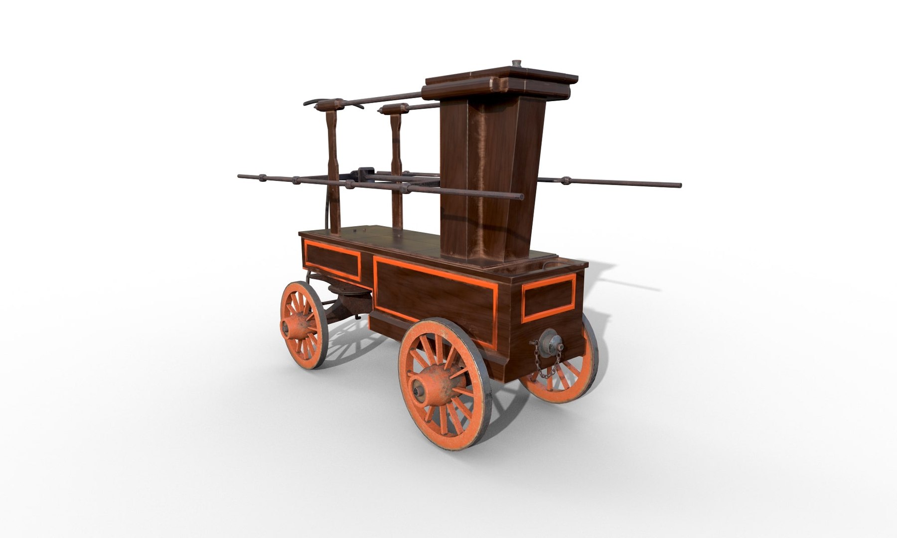 3D Wooden Fire Engine - TurboSquid 1839881