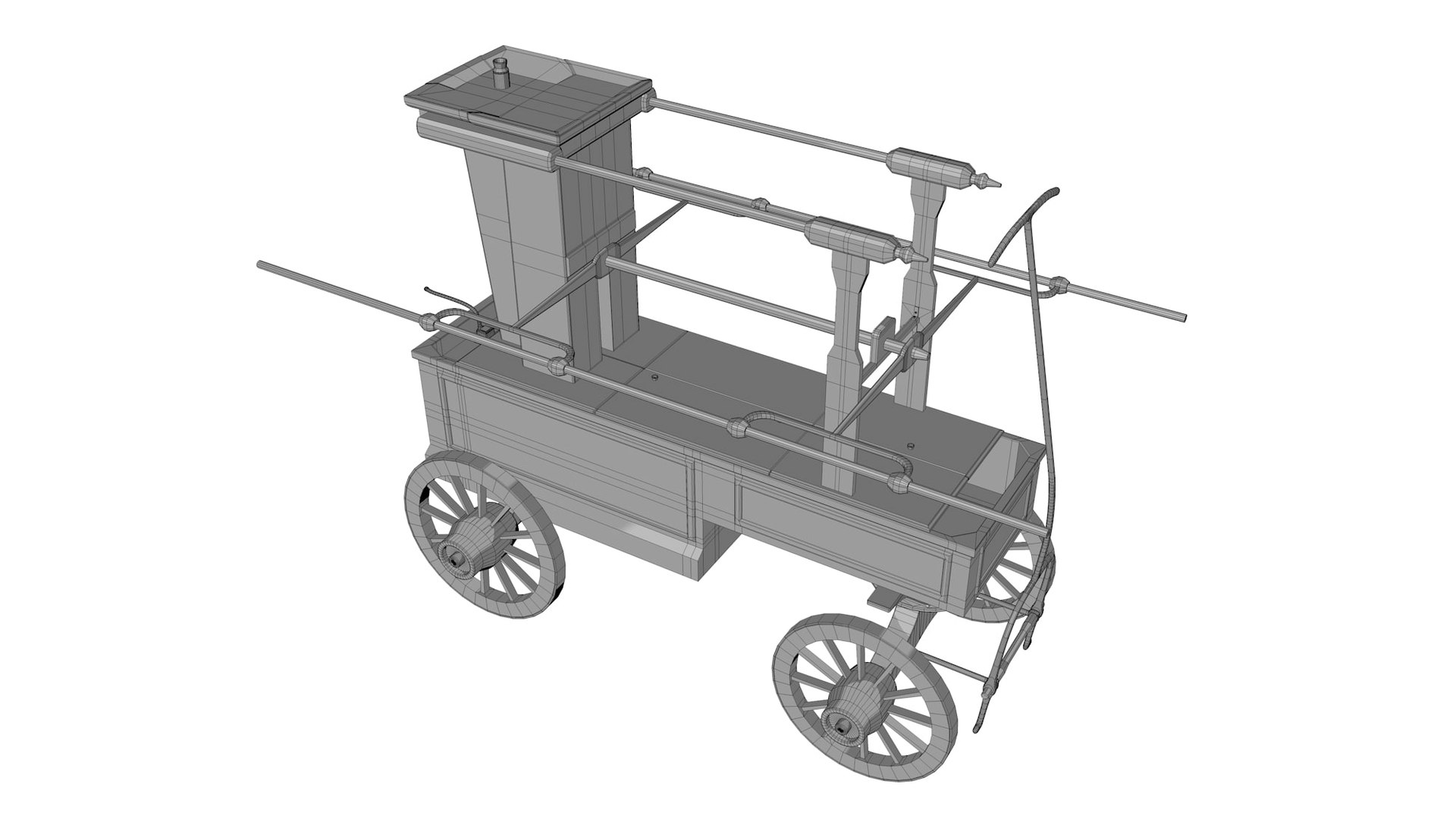 3D Wooden Fire Engine - TurboSquid 1839881