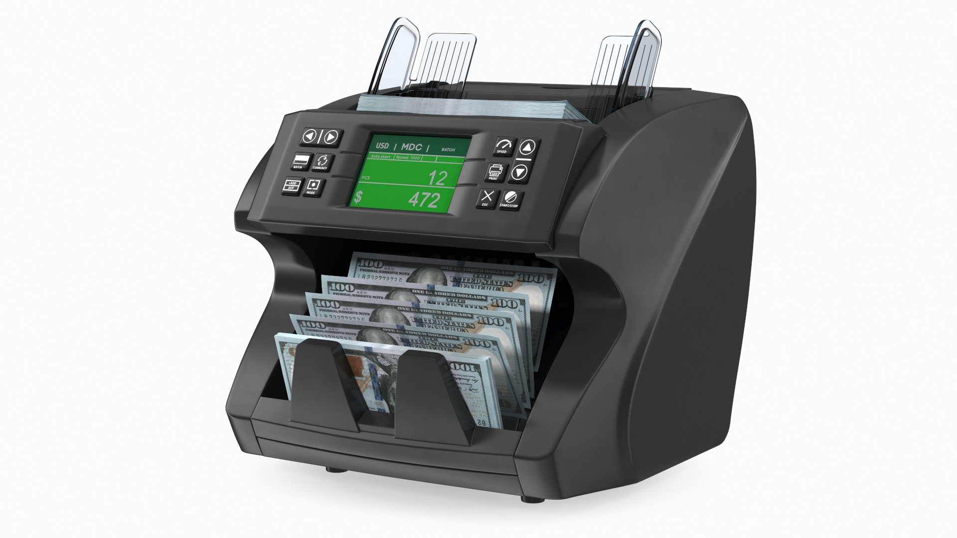 3D Currency Counter Dollar Bills Model - TurboSquid 1466036