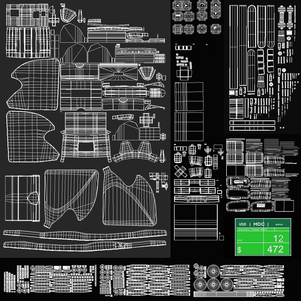 3D currency counter dollar bills model - TurboSquid 1466036
