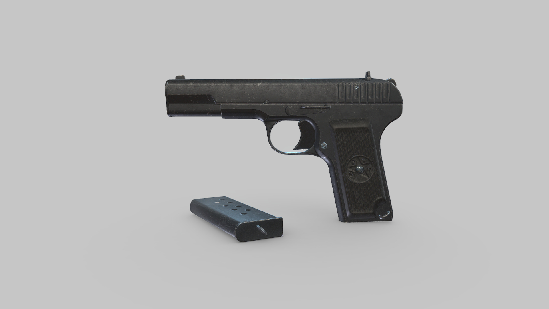 modelo 3d Pistola TT PBR de baja poli gratis - TurboSquid 1981269