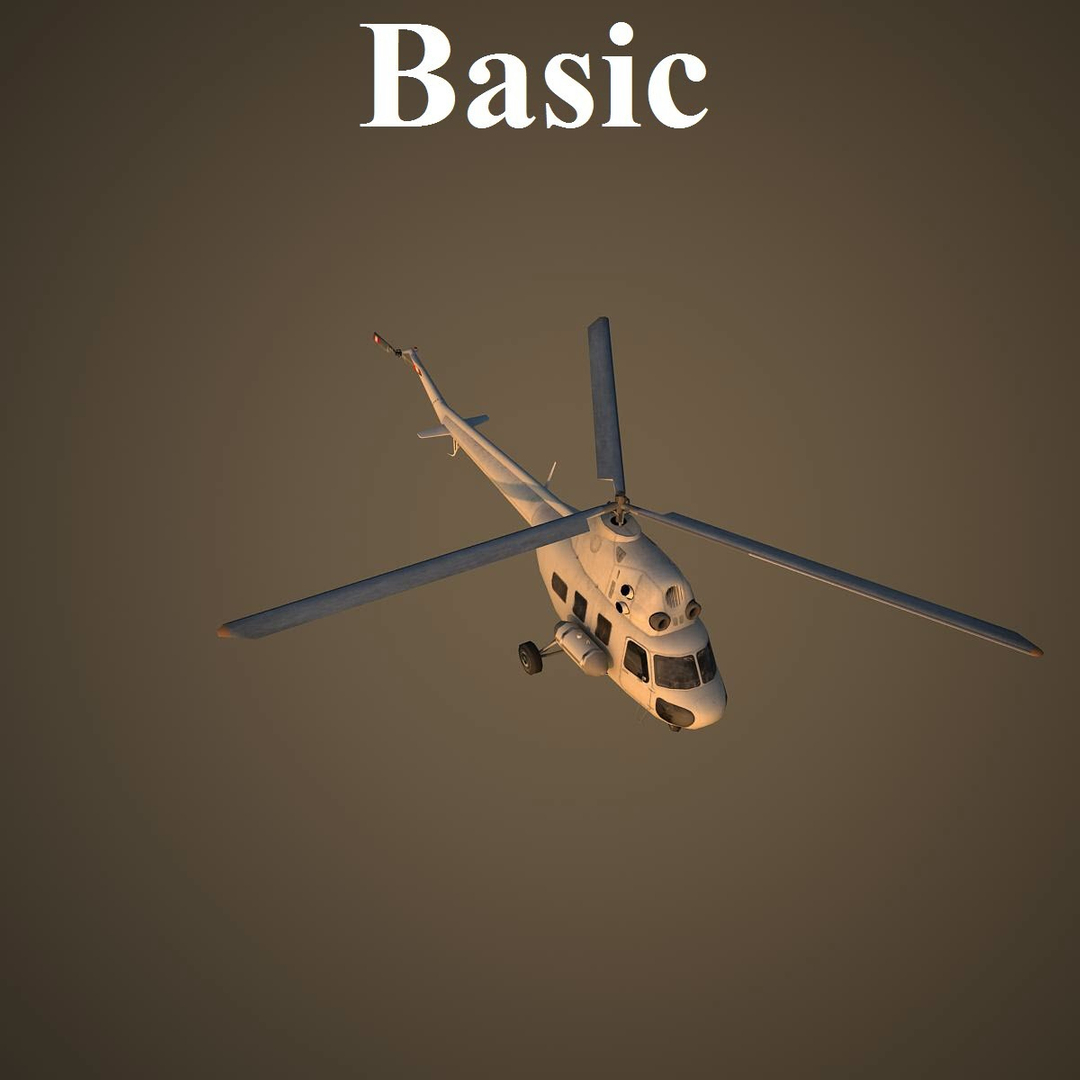 3d model of mil 2 helicopter