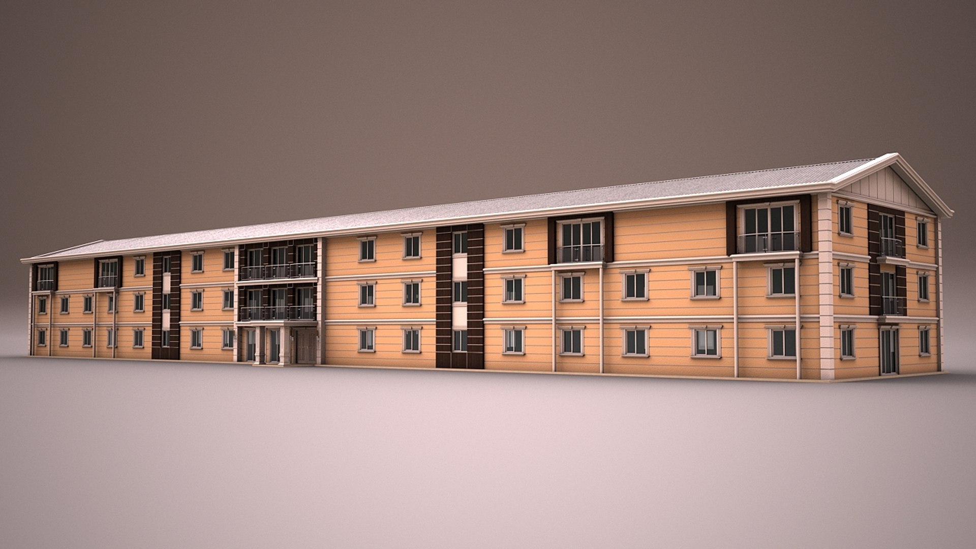 prefabricated building 3d model