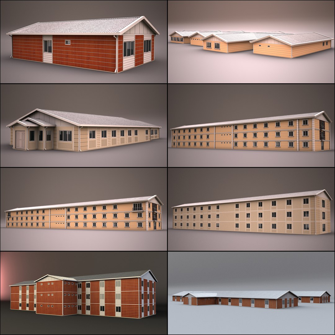 Prefabricated Building 3d Model