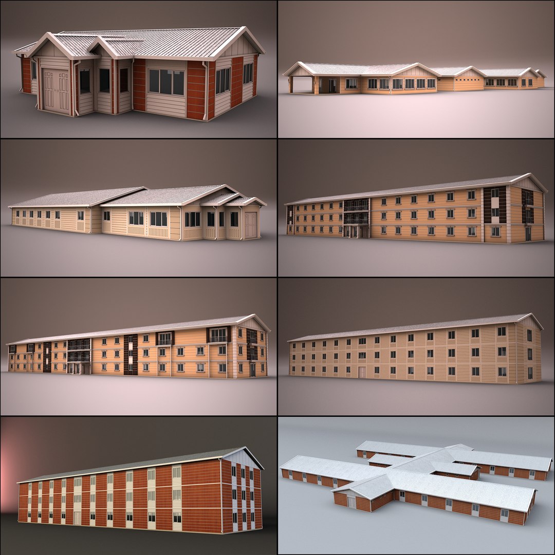 Prefabricated Building 3d Model