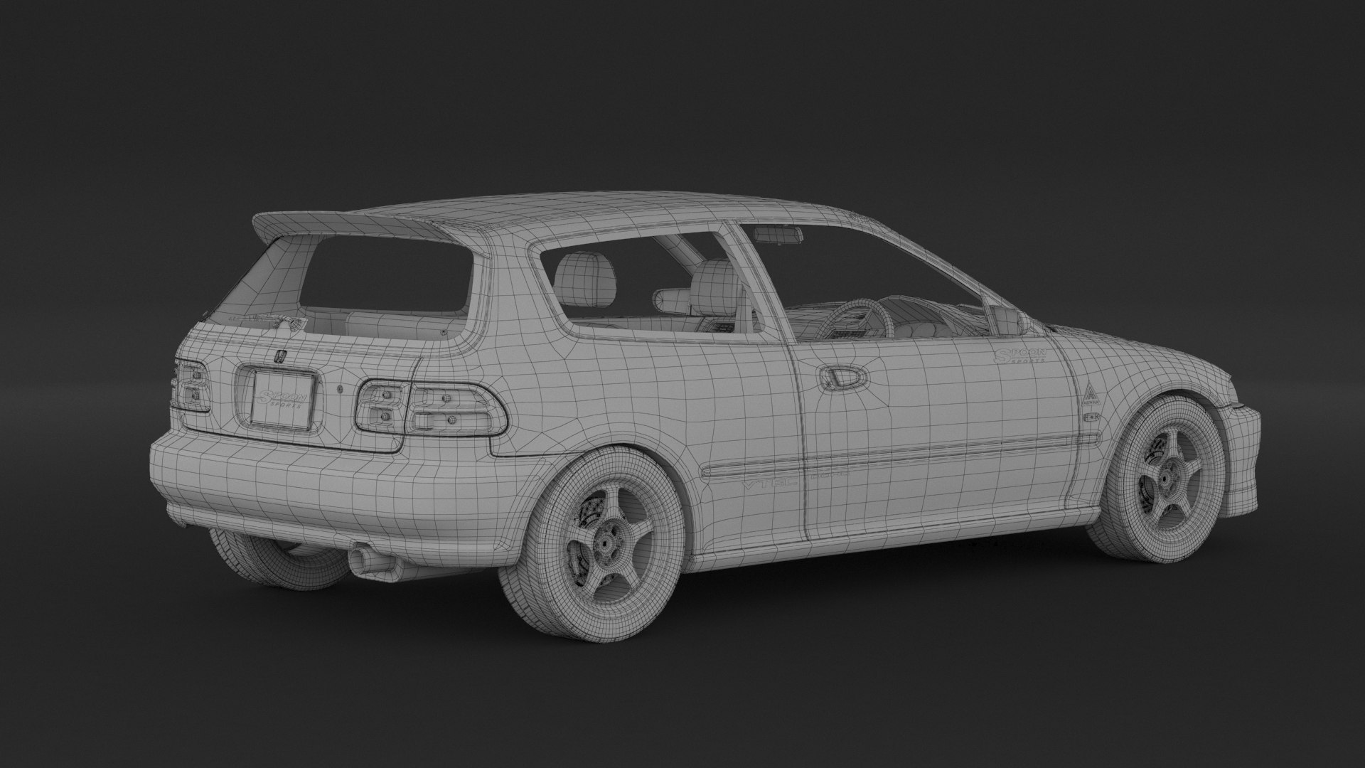 3D Honda Civic Spoon Sports Model - TurboSquid 1833090