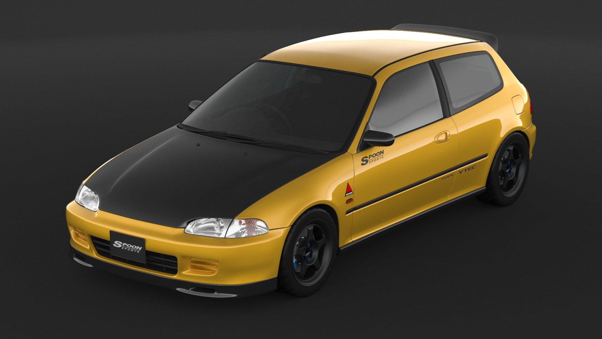 3D Honda Civic Spoon Sports Model - TurboSquid 1833090
