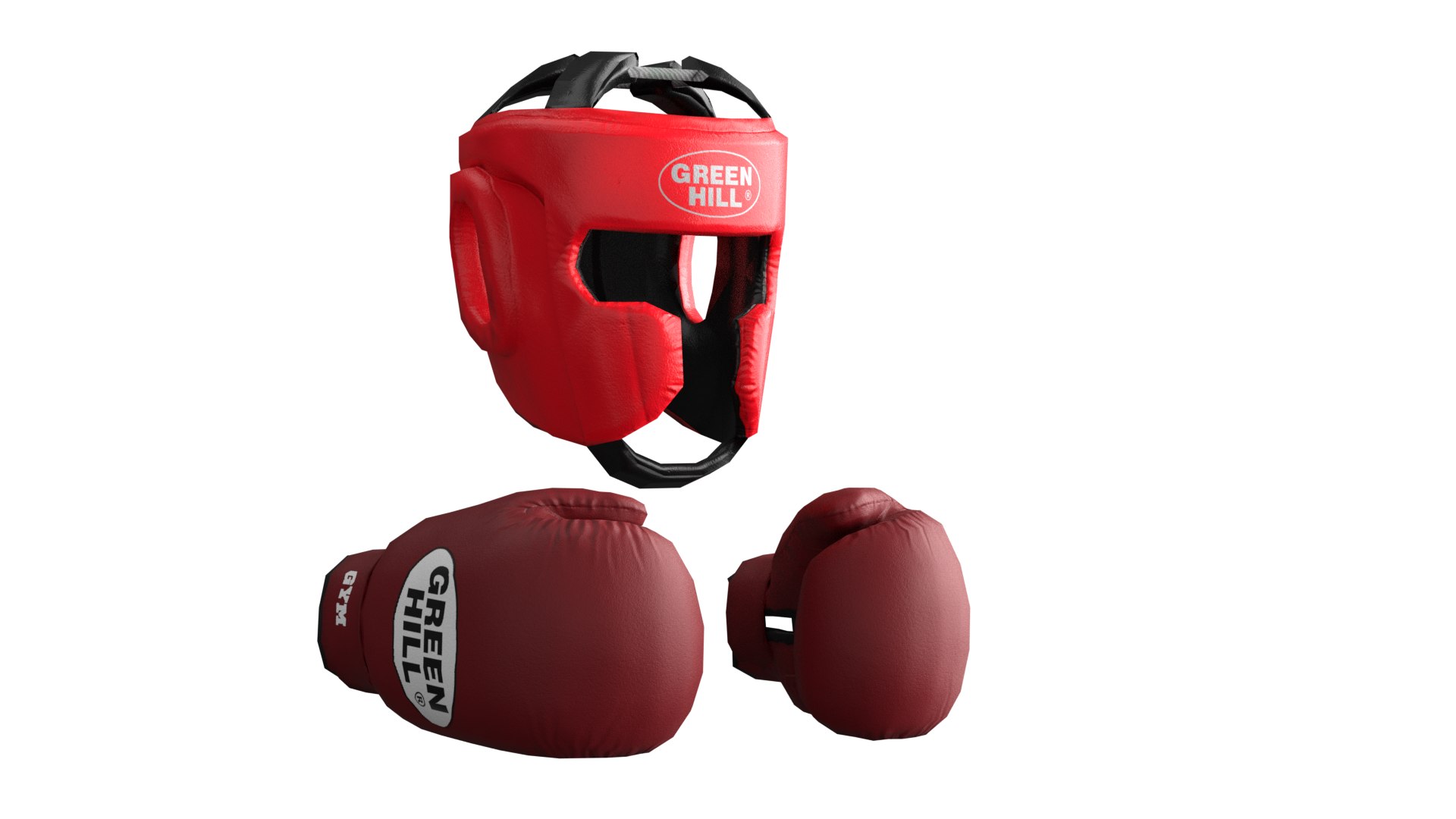 3D Model Boxing Helmet And Gloves - TurboSquid 2530242
