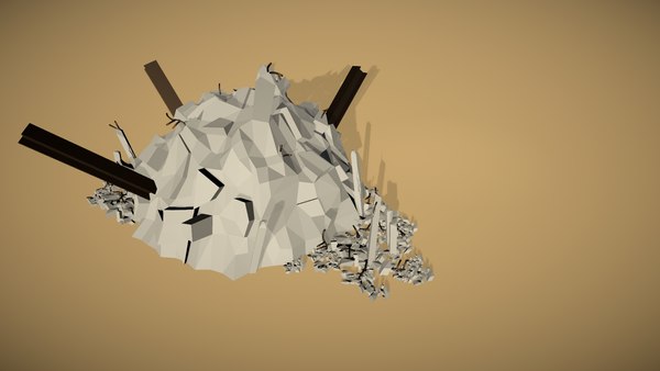 3D rubble debris trash model - TurboSquid 1671284
