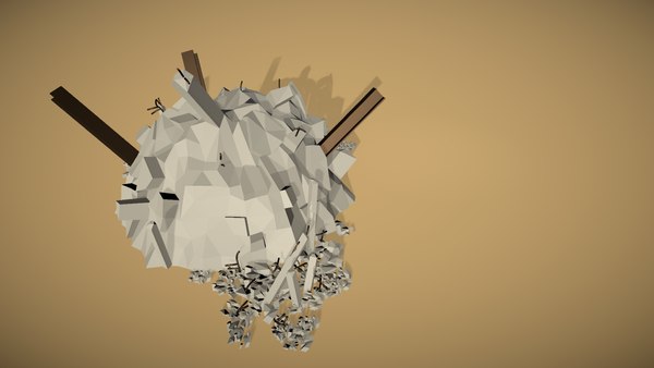 3D rubble debris trash model - TurboSquid 1671284