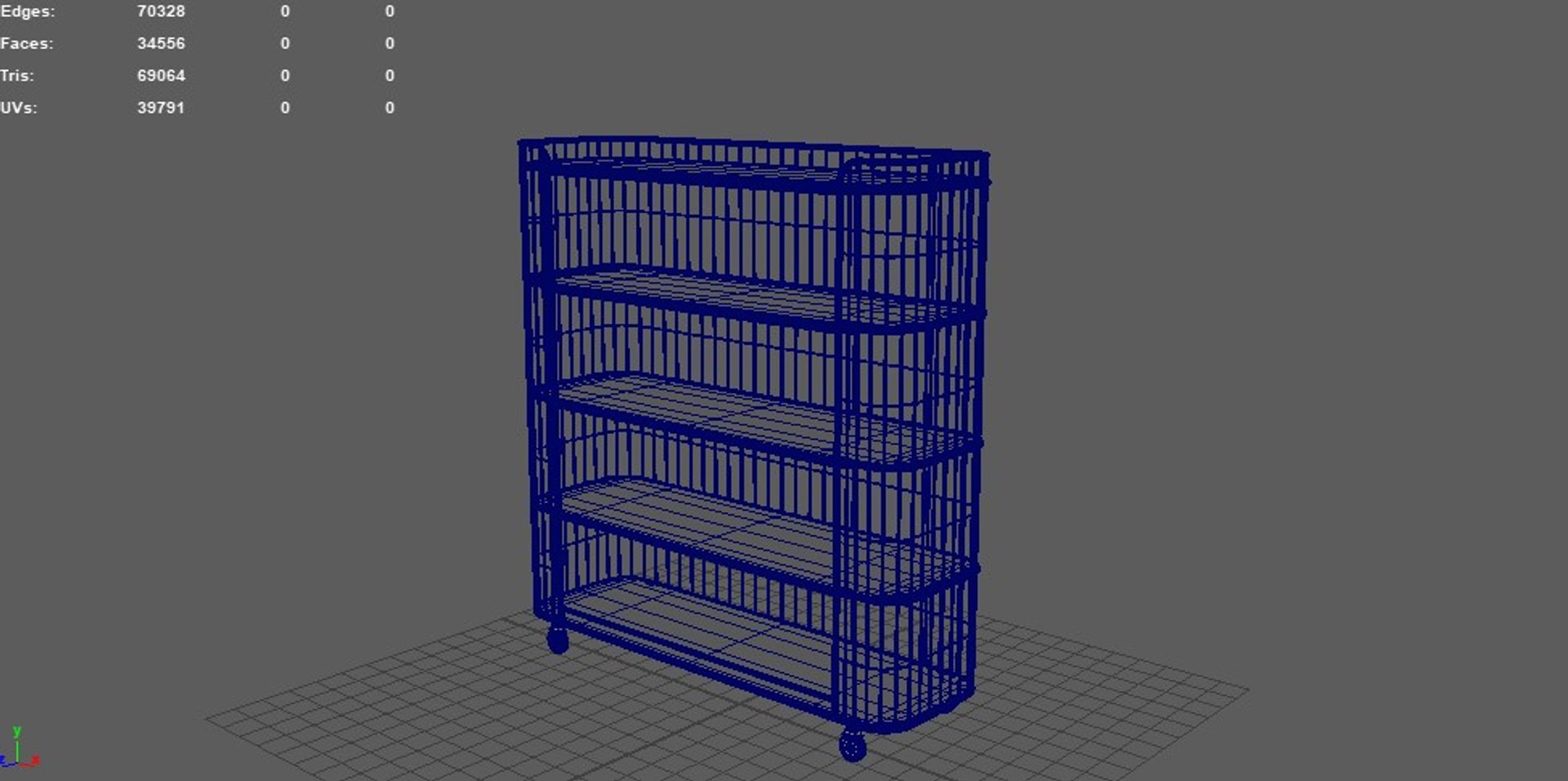 3D Caged Bakers Rack 3D Model - TurboSquid 2337168