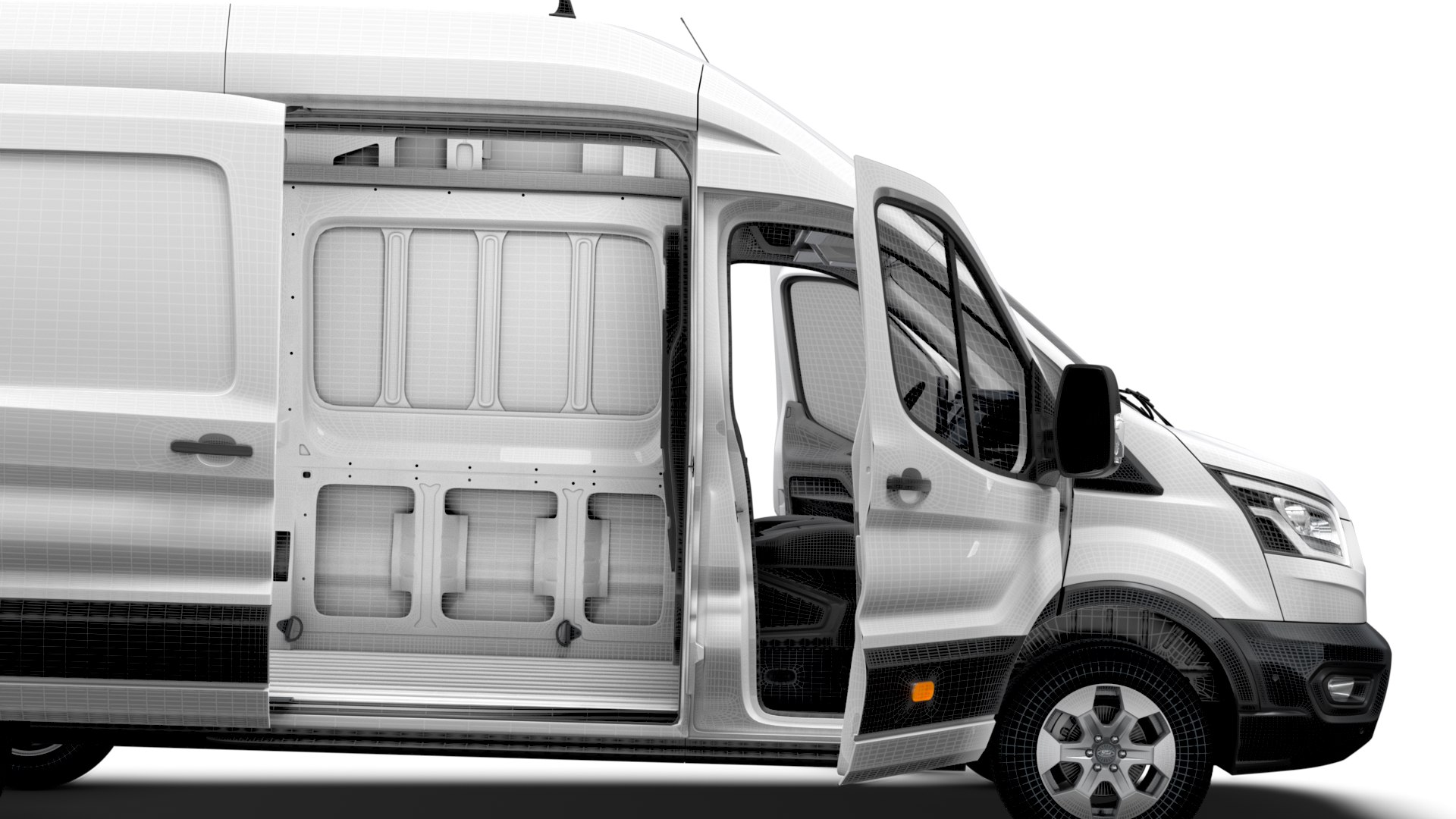 3D Ford E Transit Van L3H3 HQInterior 2024 - TurboSquid 2291740
