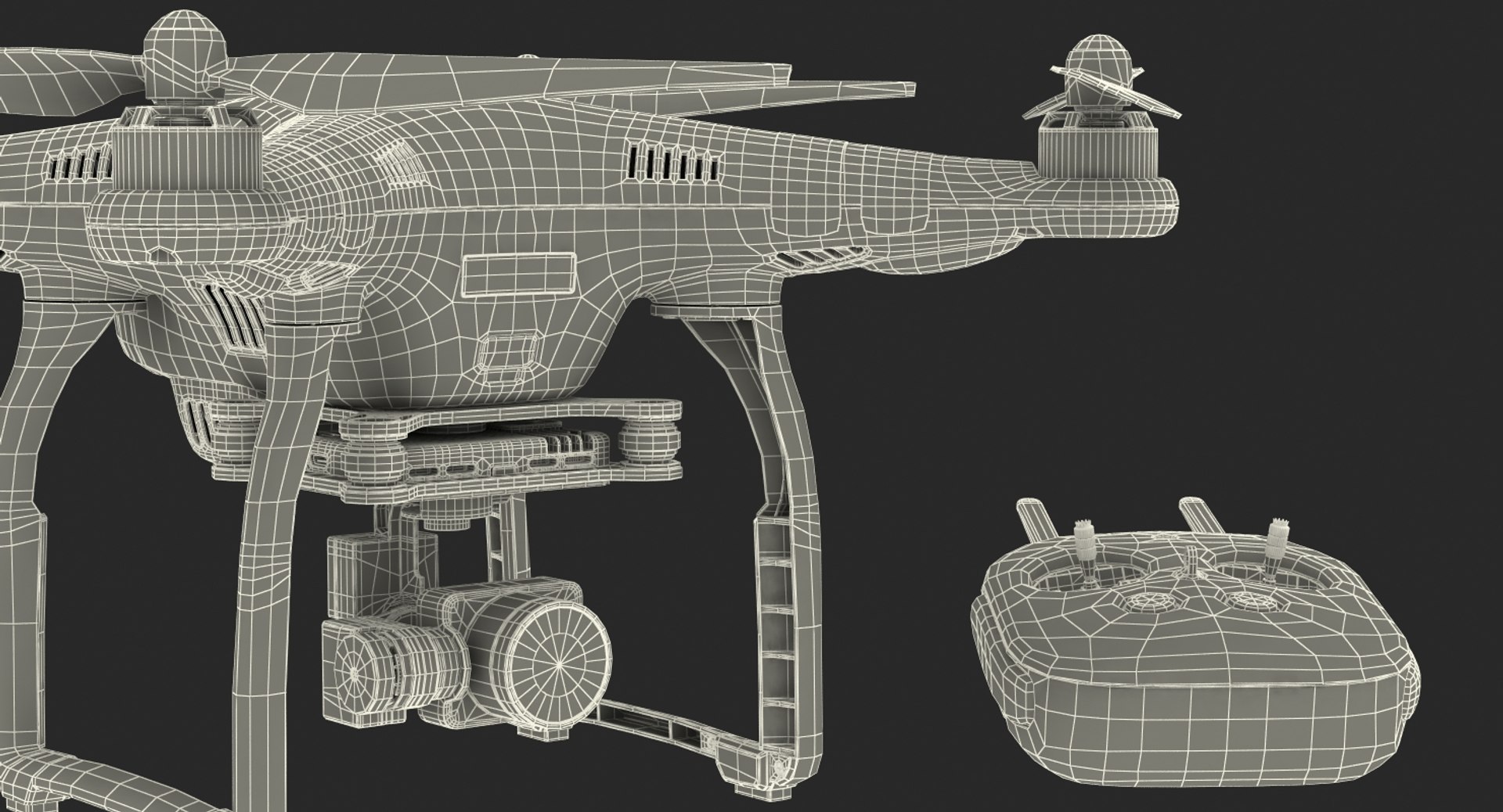 dji phantom 3 professional 3d model