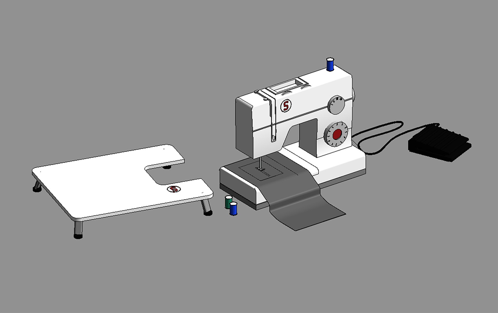 Sewing Machine 3D Model - TurboSquid 2150956