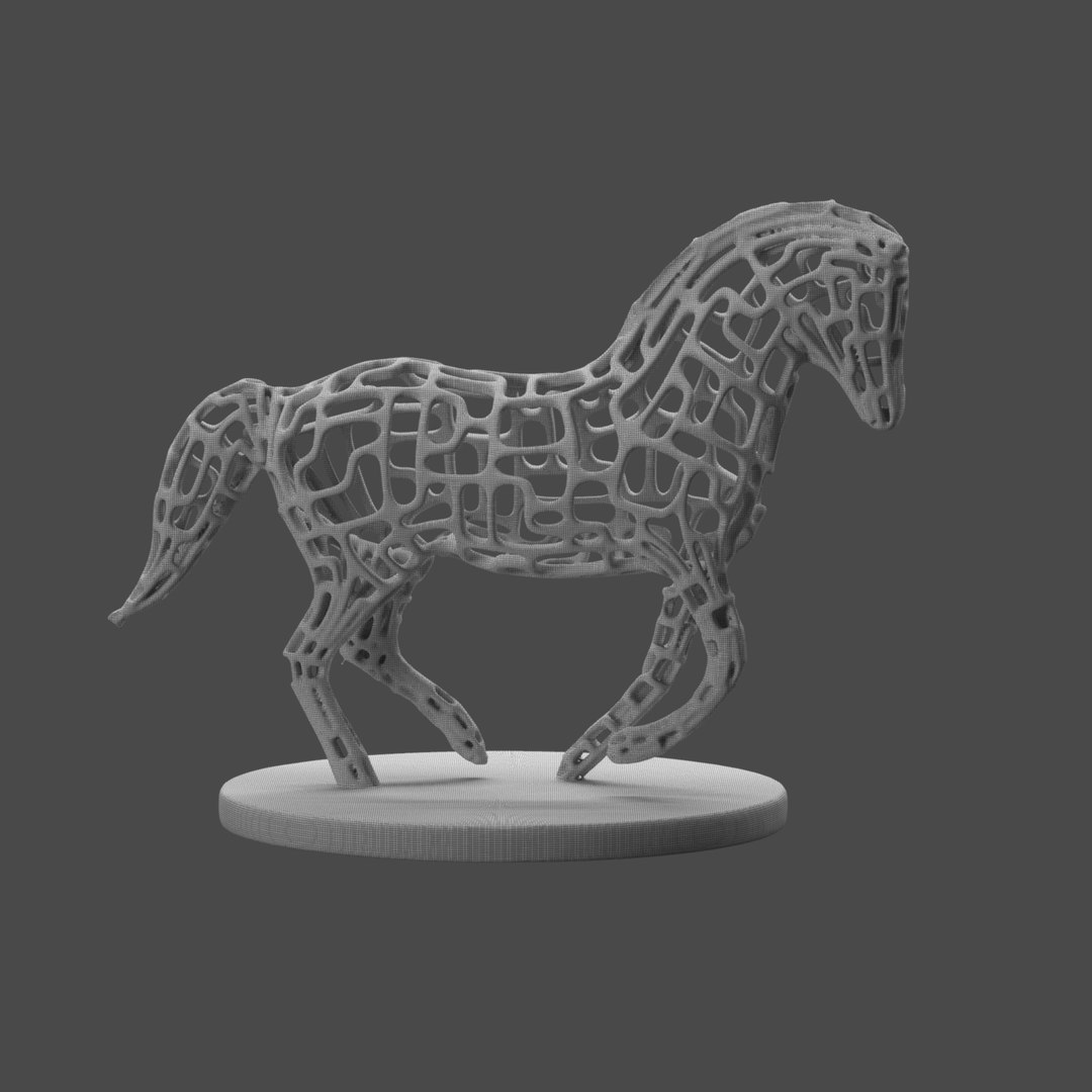 Wireframe Horse 3D Model - TurboSquid 1561644