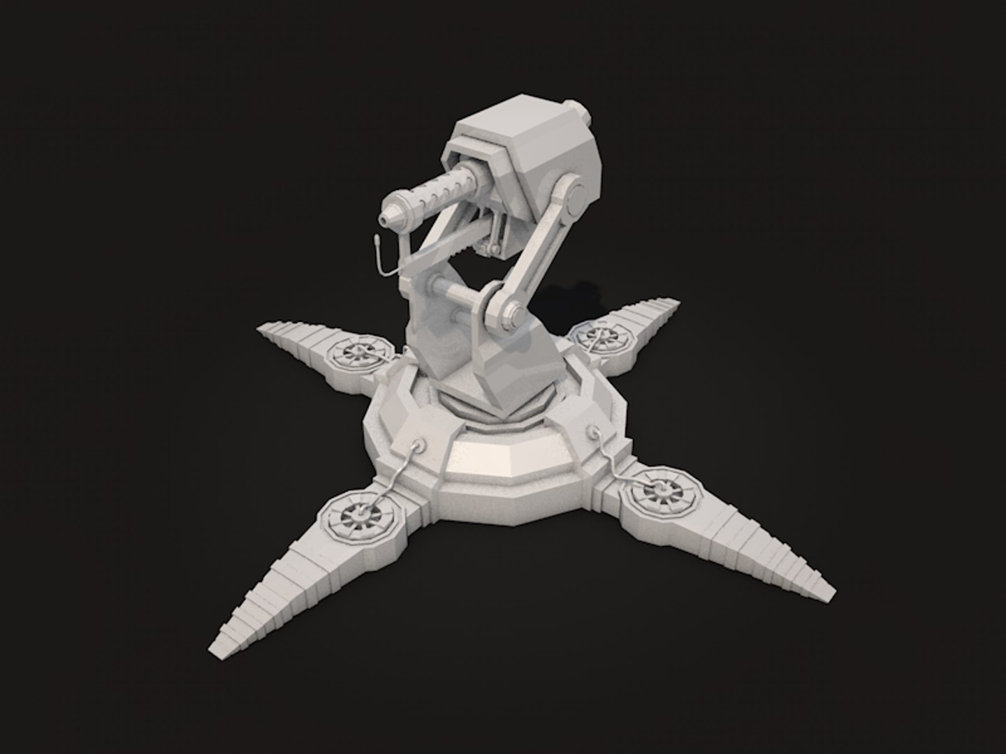 3d Model Flamethrower Turret