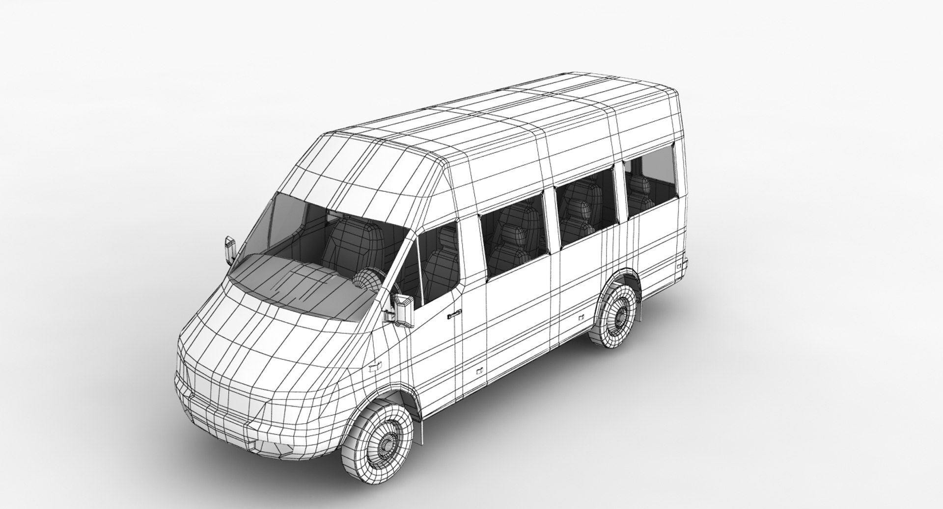 Mercedes Sprinter Truck Chassis 3d Model