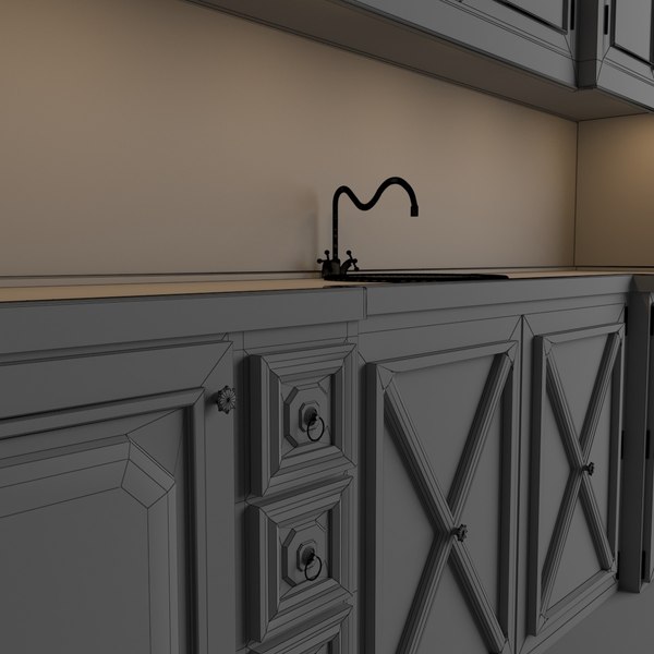 Kitchen vintage 3D model - TurboSquid 1274584