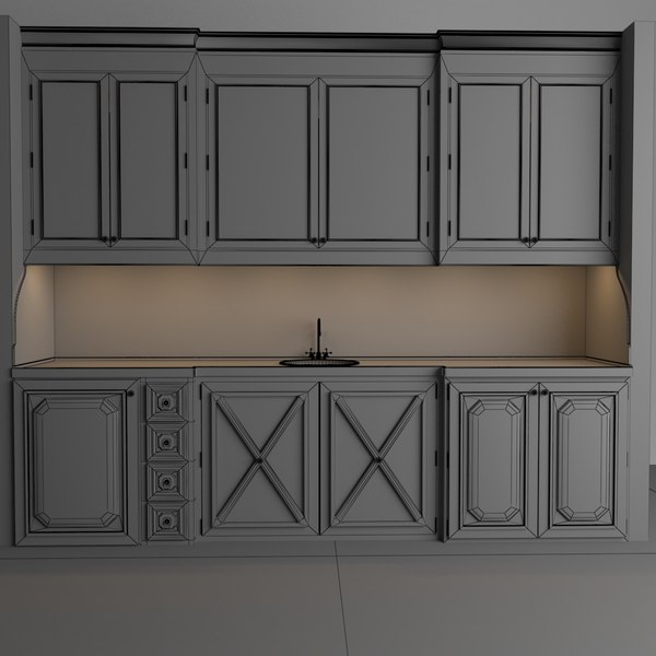Kitchen vintage 3D model - TurboSquid 1274584