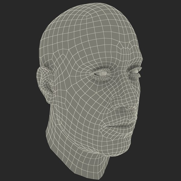 black male head 2 3d model