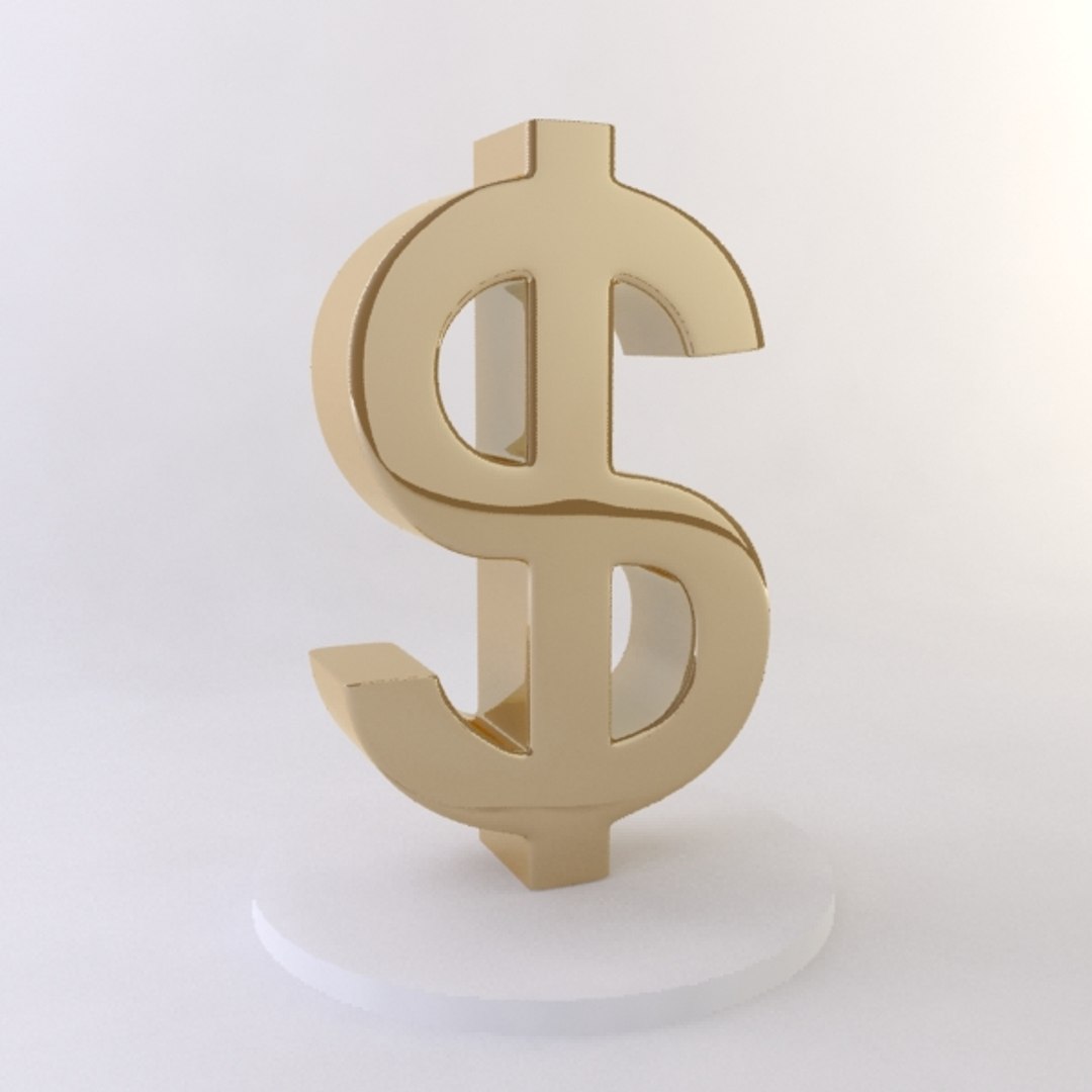 3d Dollar Sign