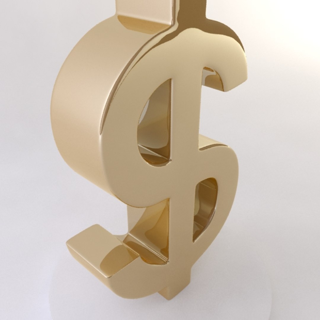 3d Dollar Sign