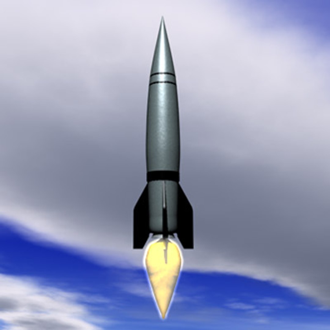 3d model v-2 rocket missile
