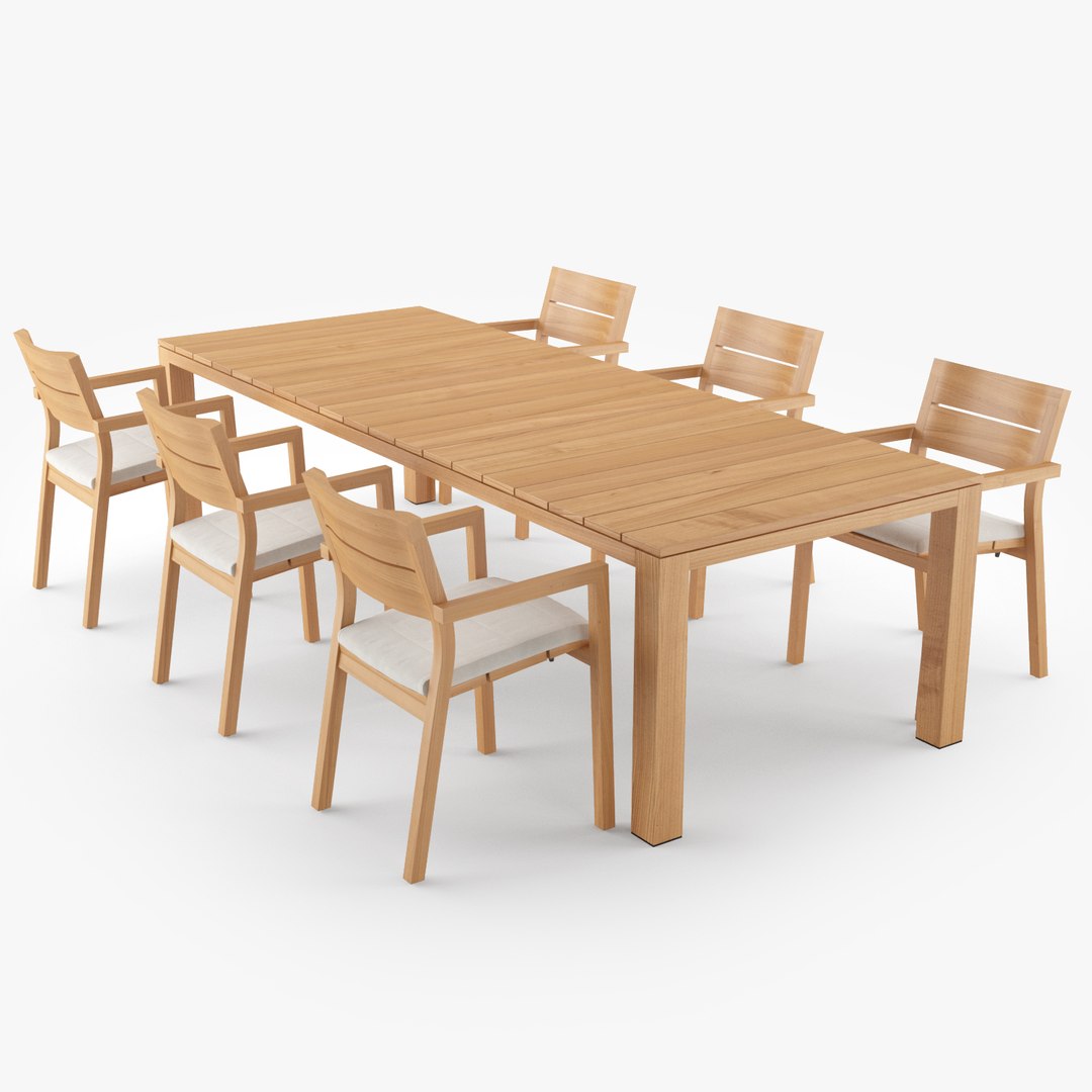 Tribu Kos Dining Table 3D Model - TurboSquid 1462080