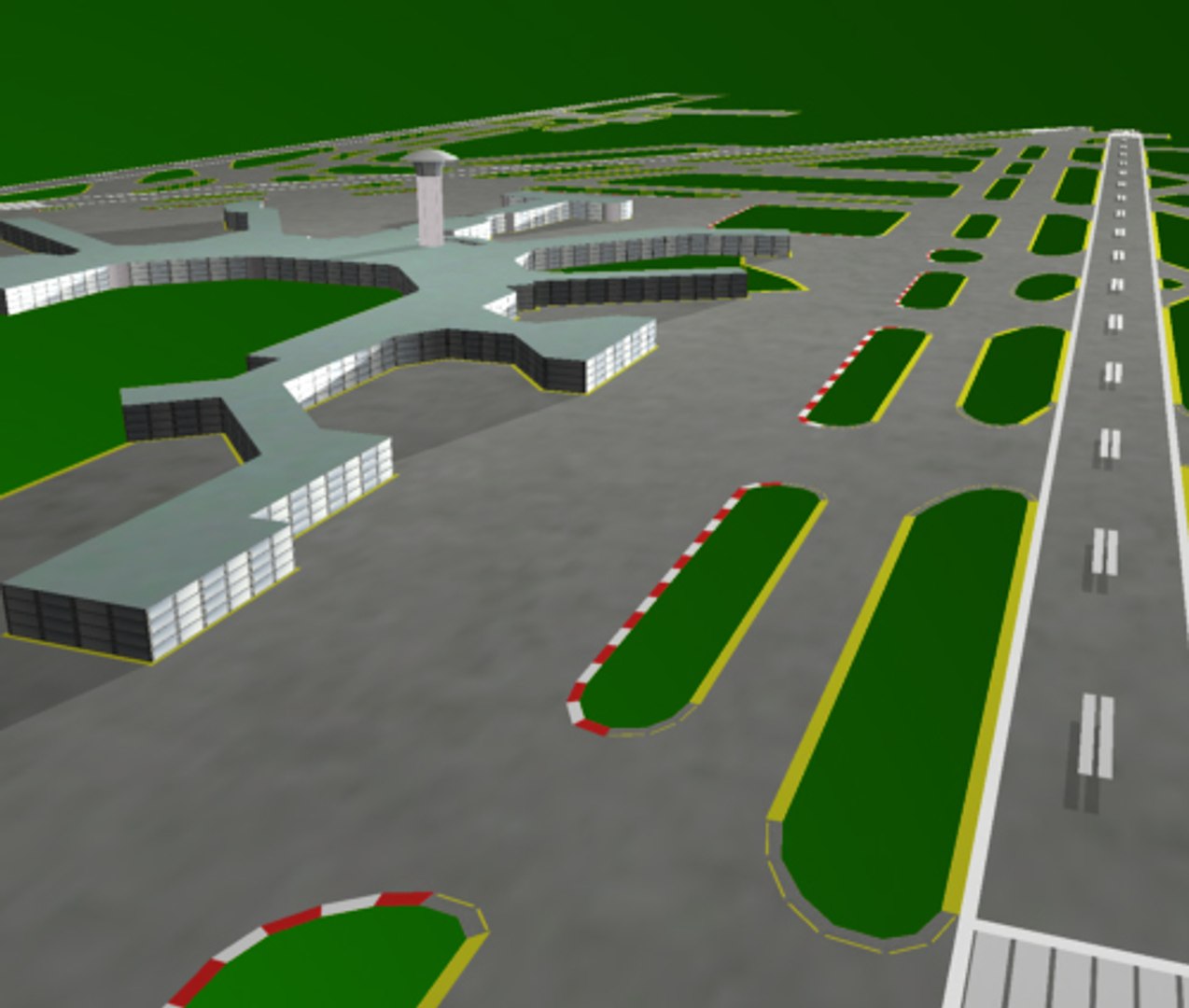3d Model Miami Airport Runway