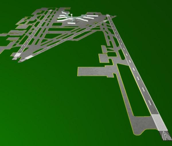 3d model miami airport runway