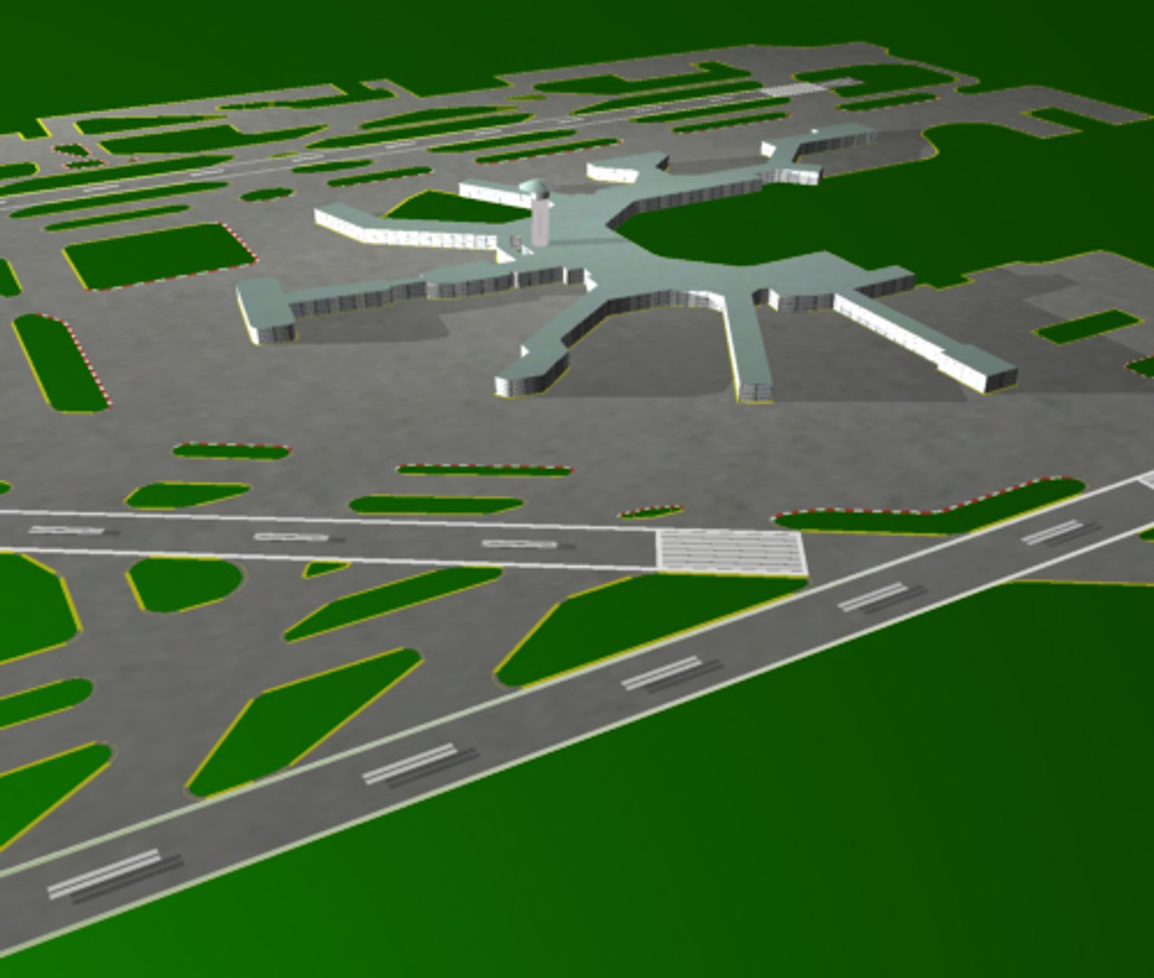 3d Model Miami Airport Runway
