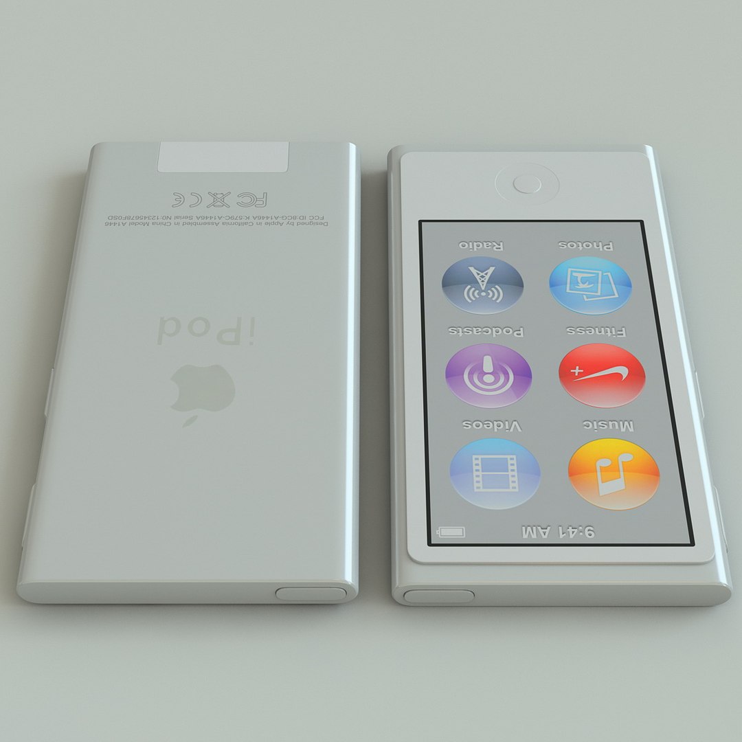 3d model gray ipod nano
