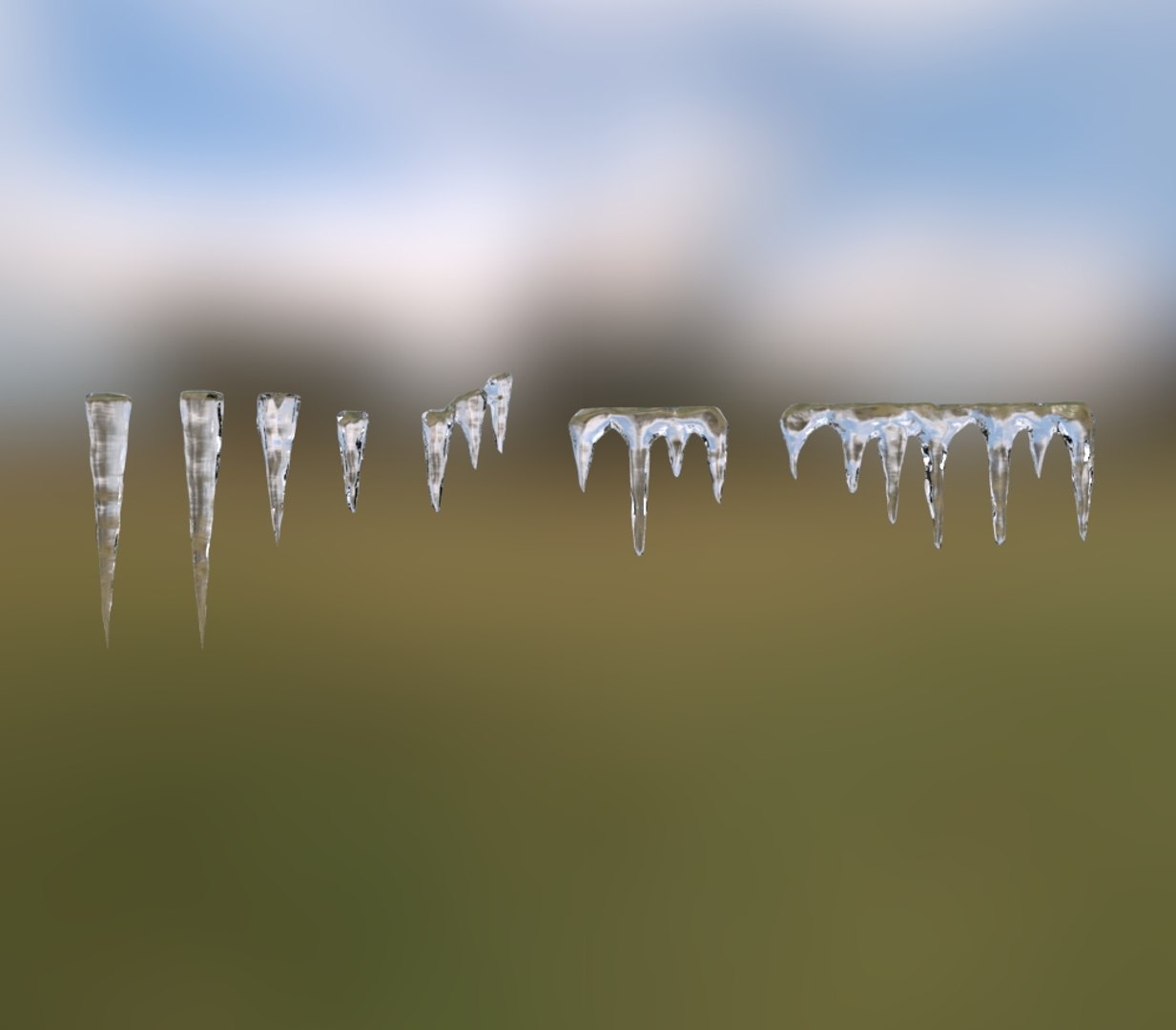 3D ice spiked model - TurboSquid 1204948