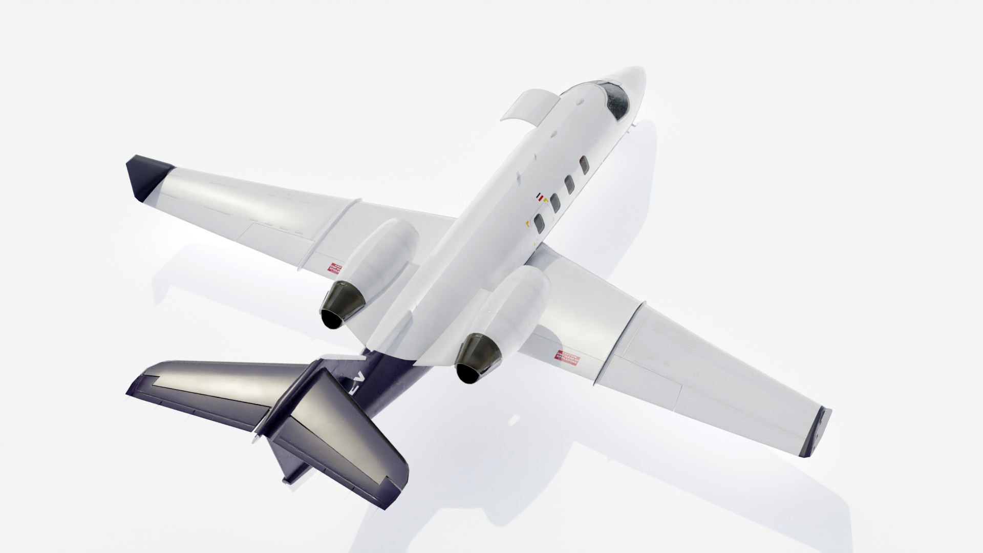 3d learjet 60 business jet