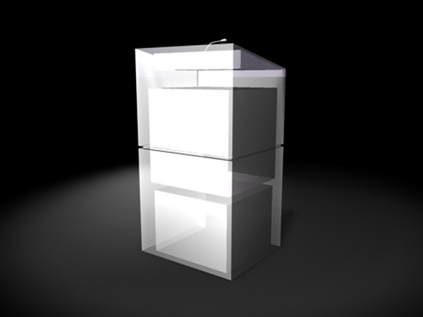 plexi glass podium 3d model
