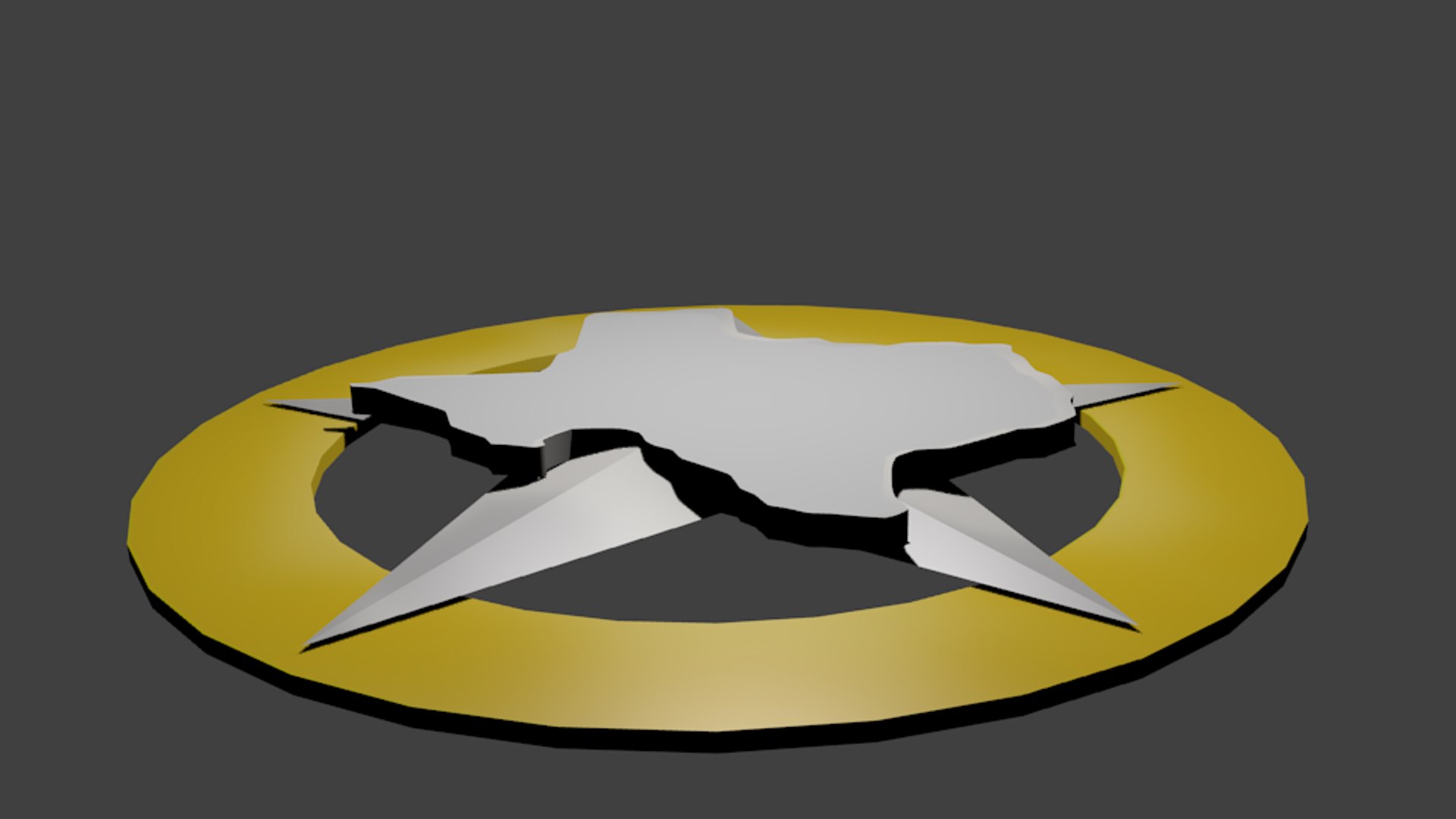 badge texas ranger 3d model