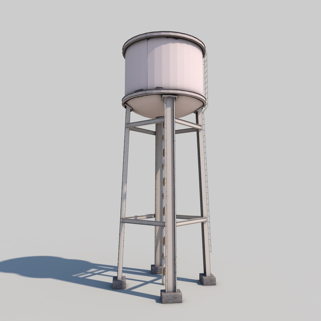 Metal Water Tower 3d 3ds