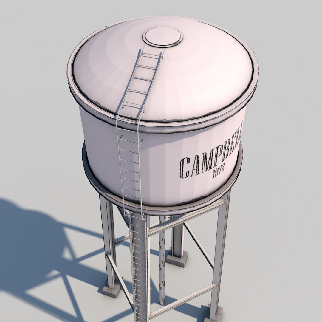 Metal Water Tower 3d 3ds