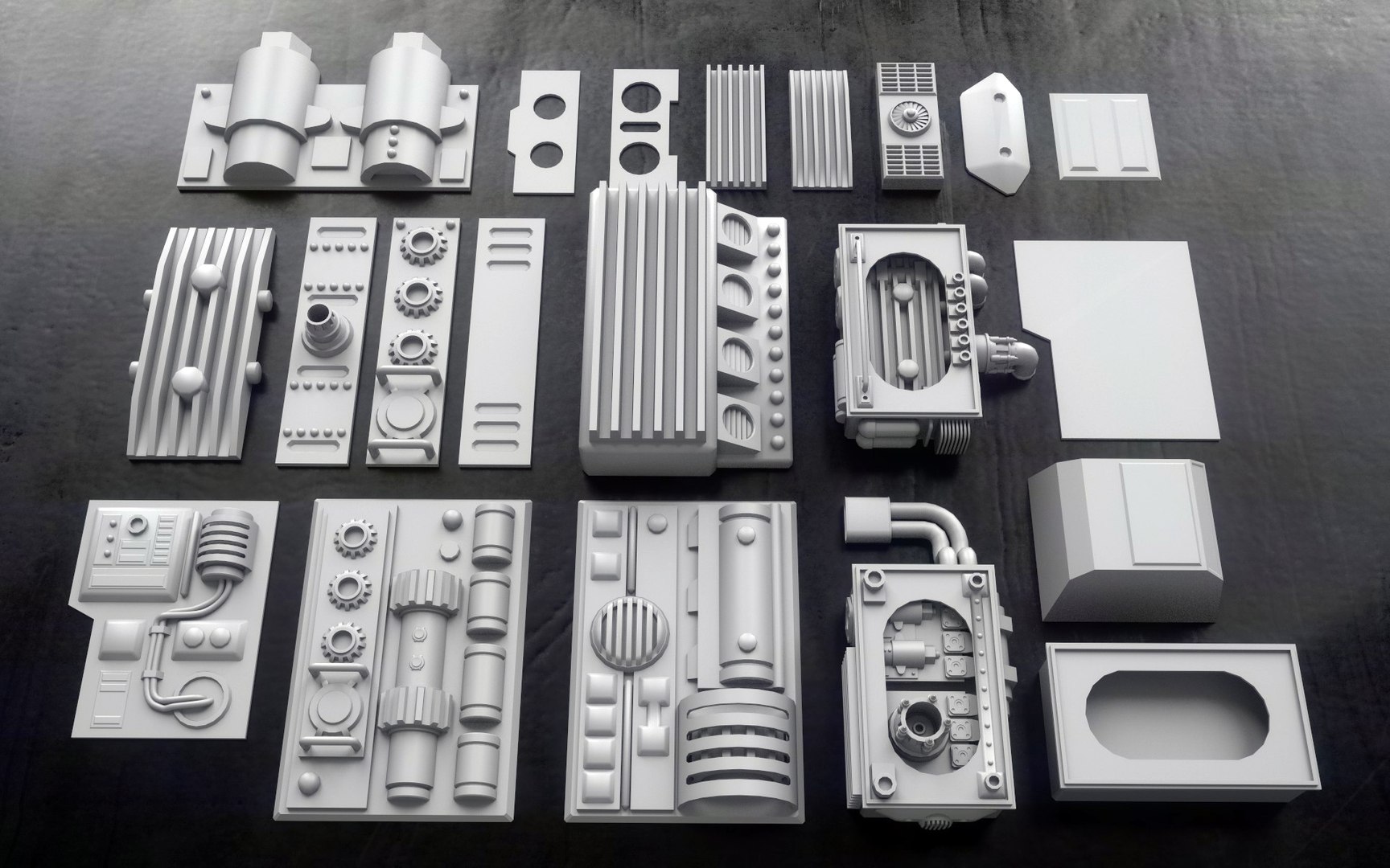 Greeblie Kitbash Set 3D Model - TurboSquid 1537441