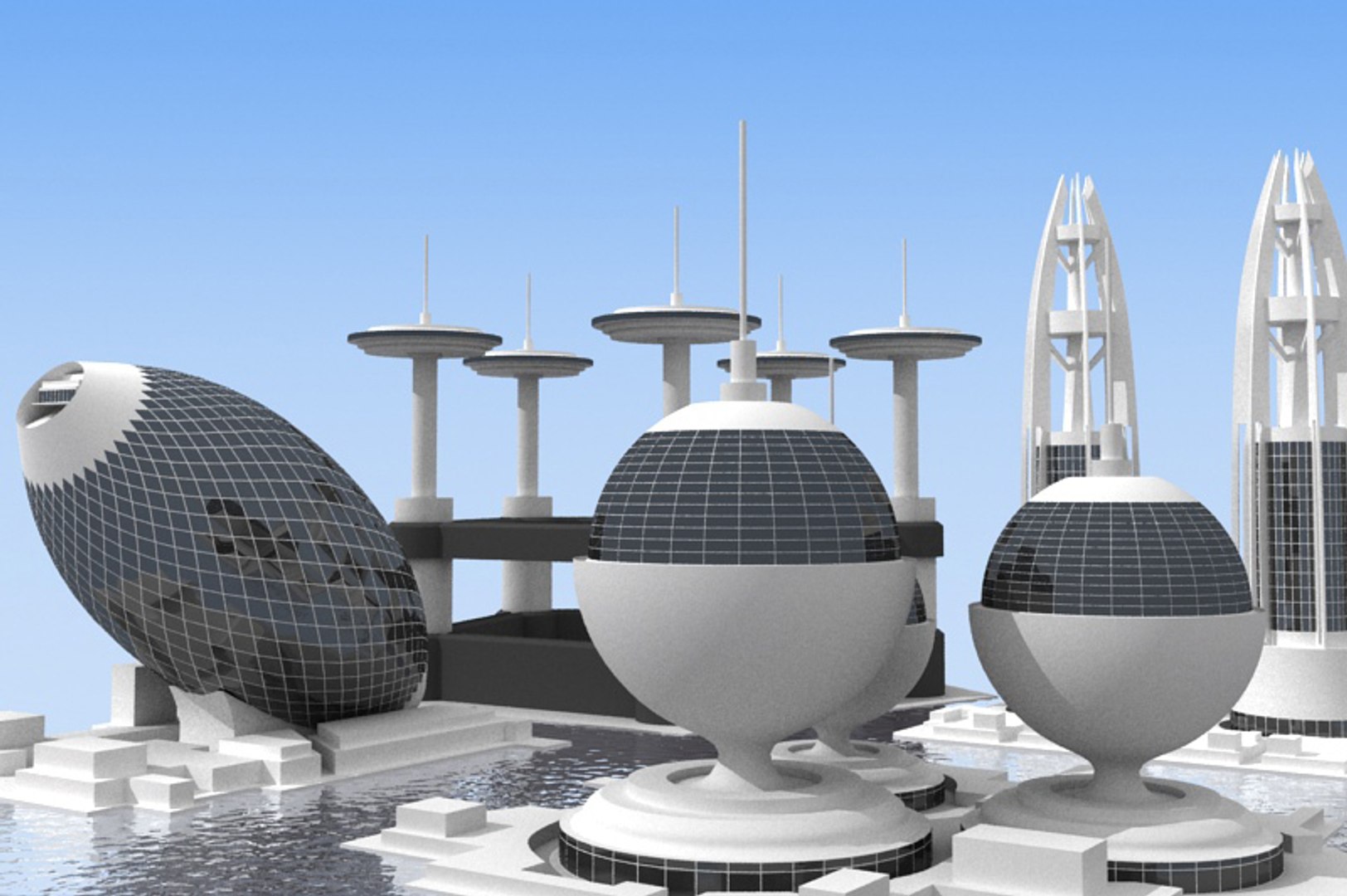Future Buildings 3d Model