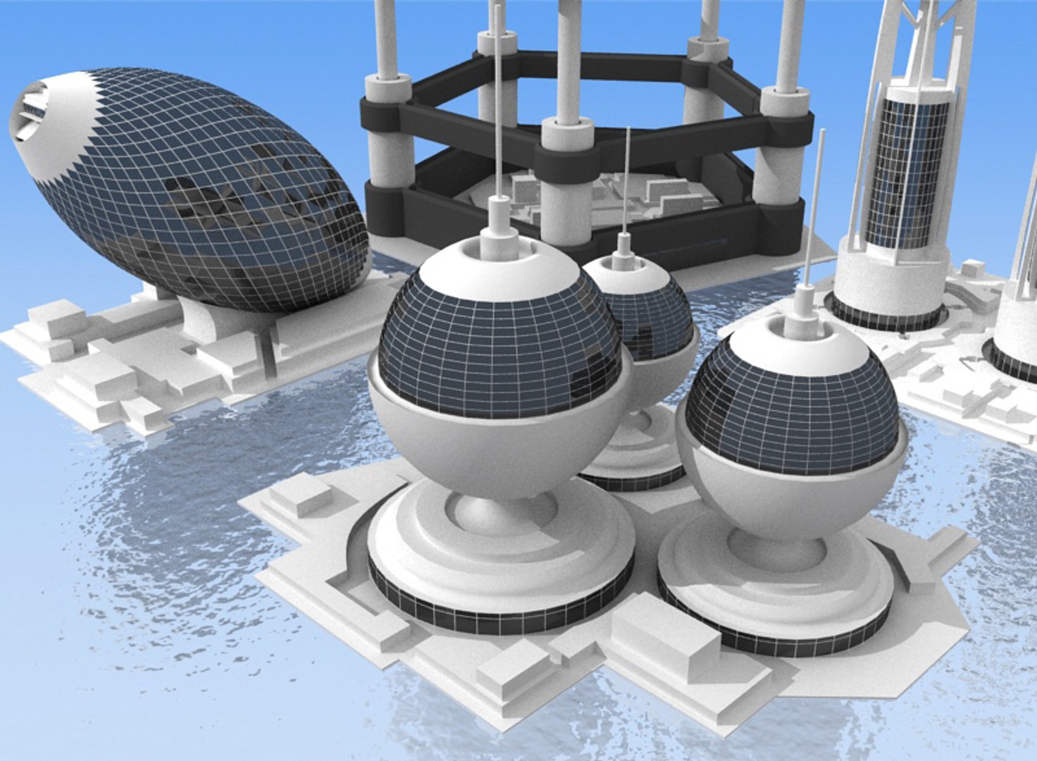 Future Buildings 3d Model