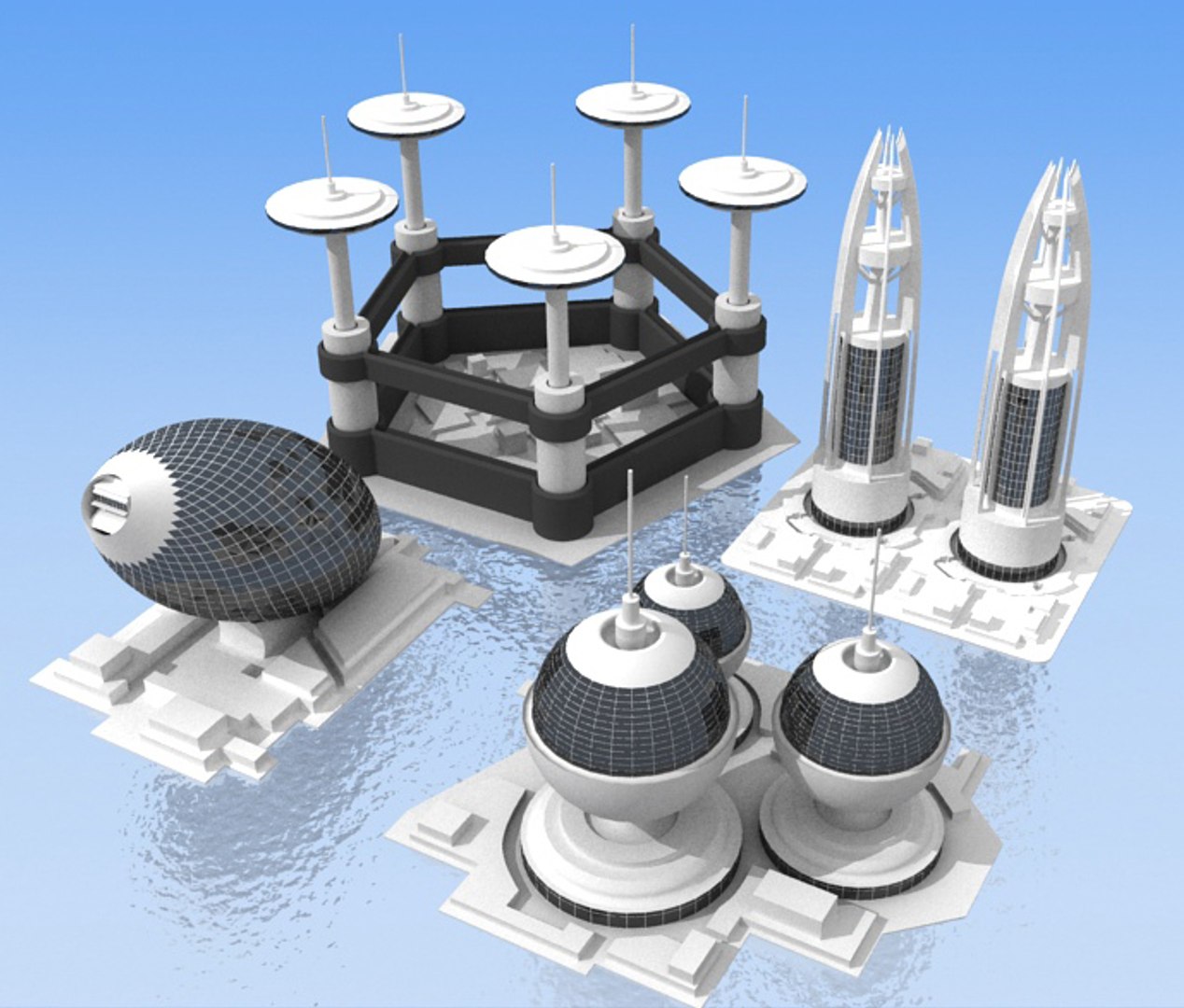 Future Buildings 3d Model