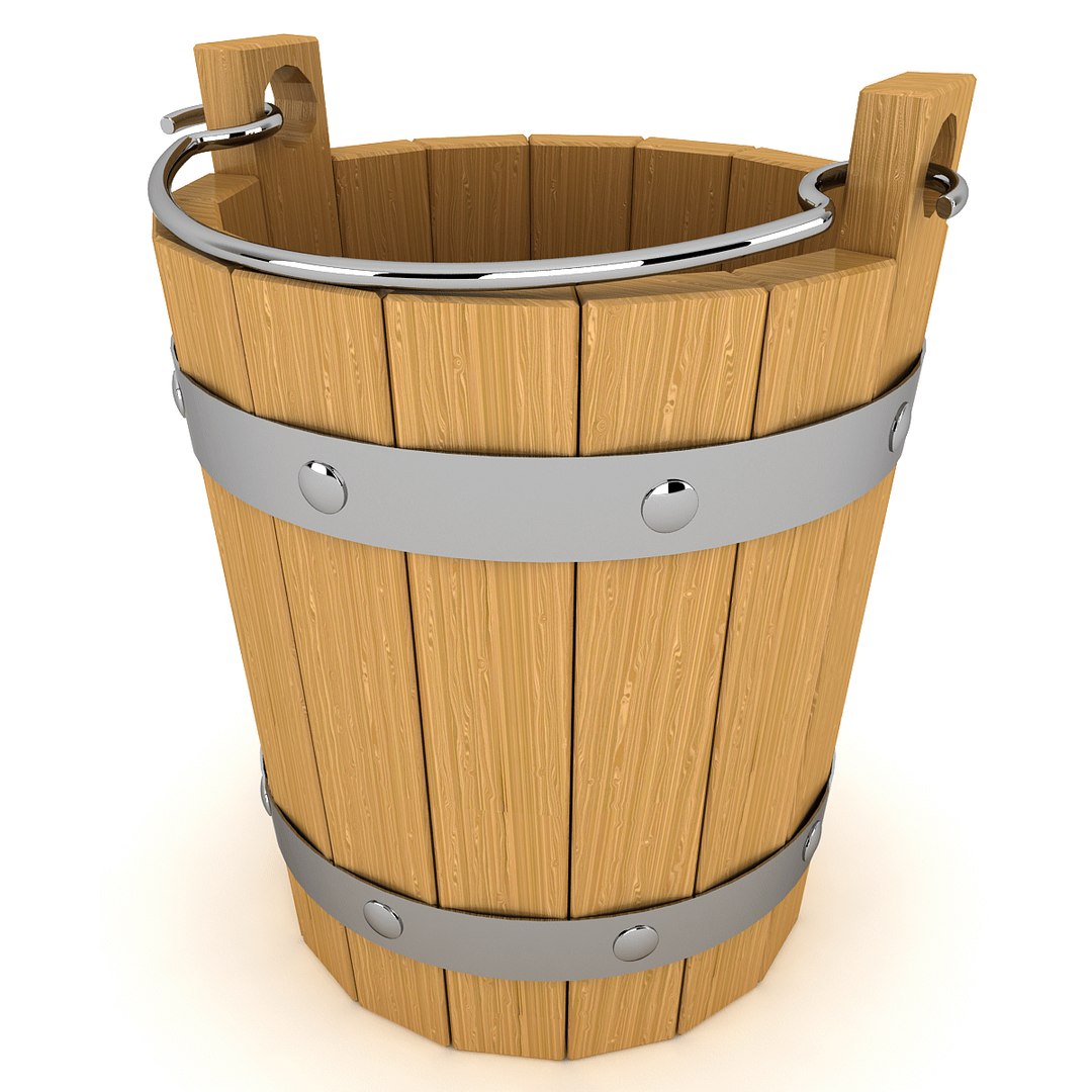 3d bucket modeled model